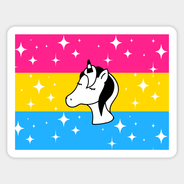 Pansexual Sparkle Unicorn Pansexual Unicorn Sticker Teepublic